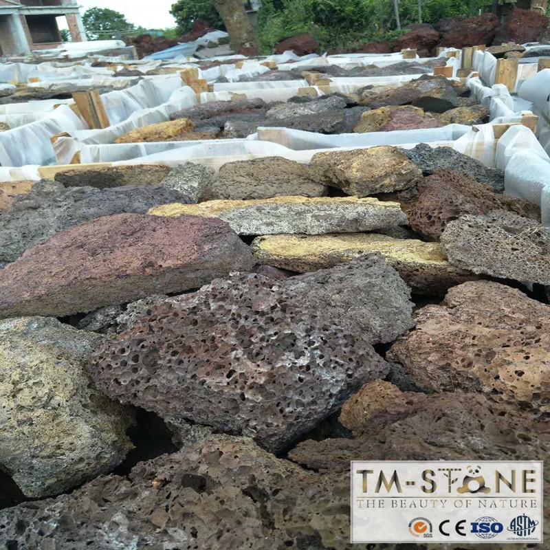 TM-WL002 Natural Lava Stone Wall,Cement/Loose Stone Veneers